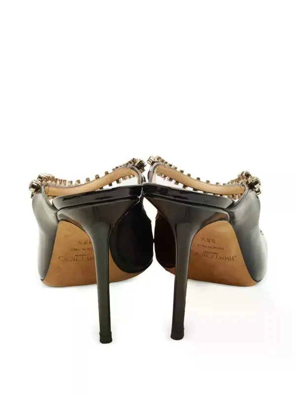 JIMMY CHOO Bing Crystal-embellished Mules - Black