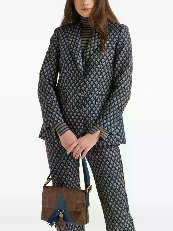 Malìparmi Geometric Jacquard Blazer