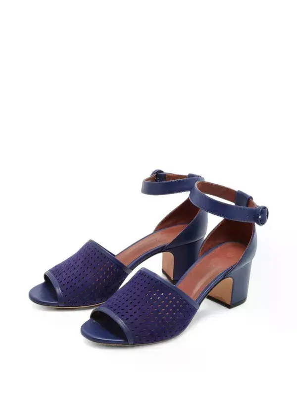Loro Piana Perforated Ankle-strap Sandals