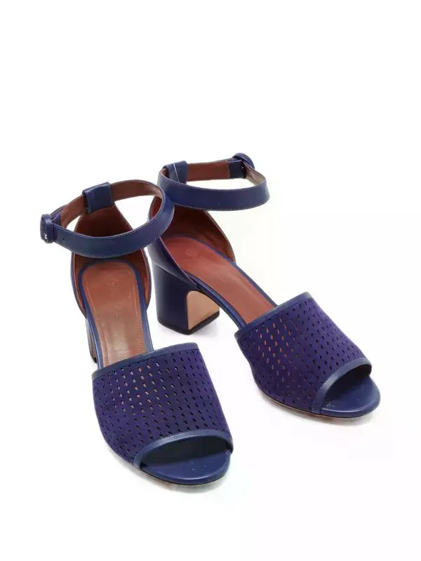 Loro Piana Perforated Ankle-strap Sandals