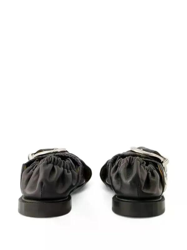 Toga Buckled Ruched Flats