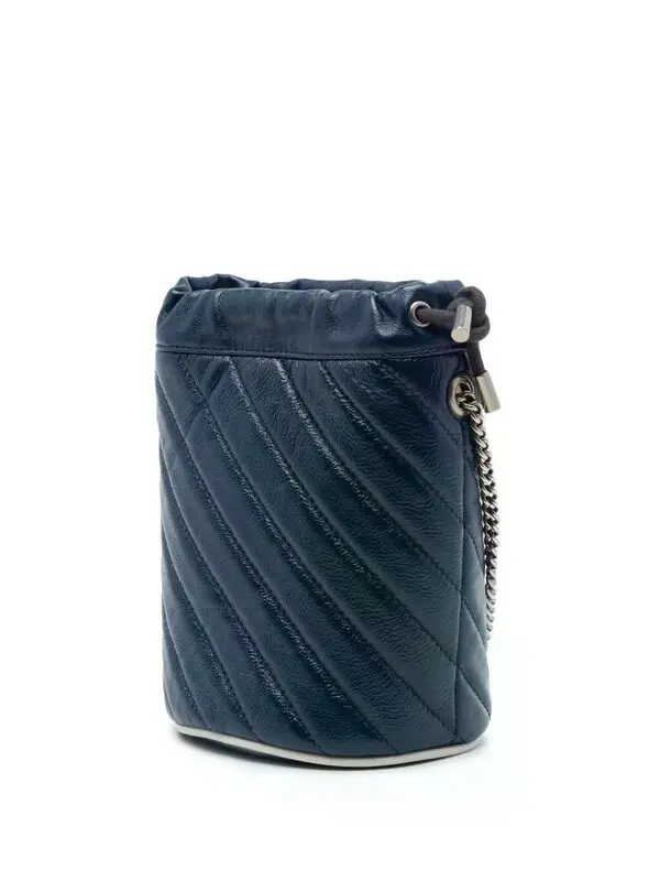 Gucci 2000-2015 Mini Gg Marmont Matelasse Diagonal Leather Torchon Bucket Bag