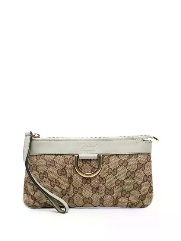 Gucci 2000-2015 Gg Canvas Abbey D Ring Wristlet Pouch - Neutrals