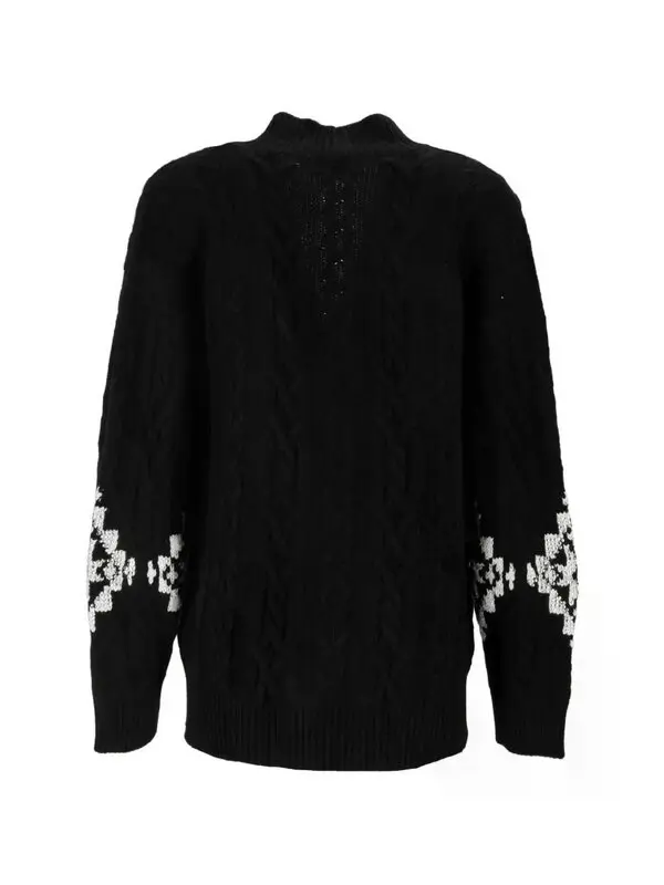 Ermanno Scervino Cable-knit Sequin-embellished Cardigan