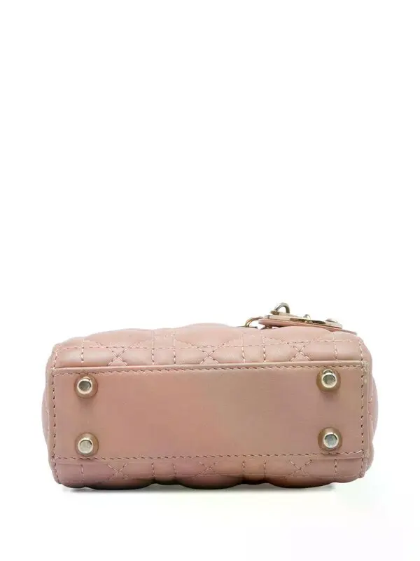 Dior 2021 Micro Lambskin Cannage Lady Satchel