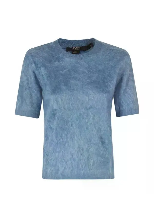 Seventy Brushed Short-sleeve Sweater - Blue
