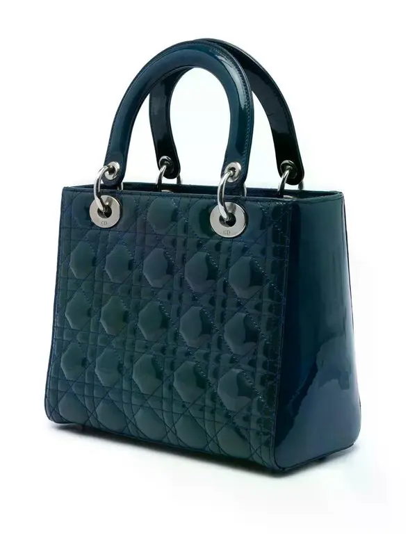 Dior 2015 Medium Patent Cannage Lady Satchel