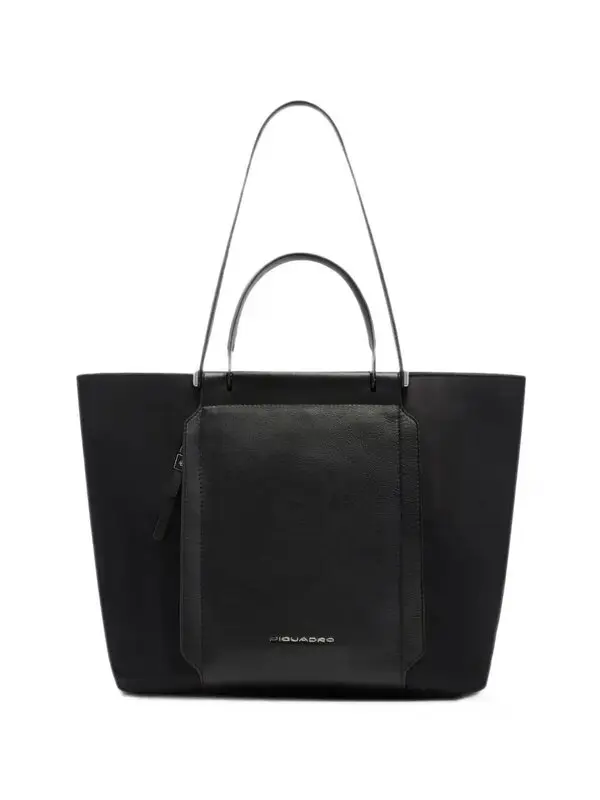 PIQUADRO Logo-plaque Tote Bag - Black