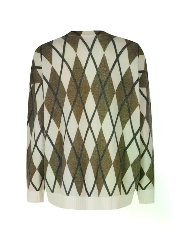 Seventy Argyle-intarsia V-neck Cardigan