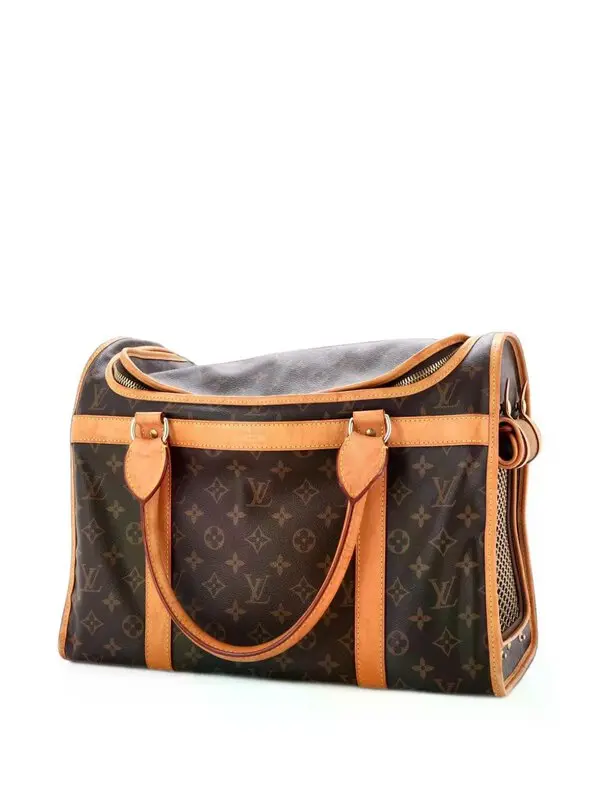 LOUIS VUITTON Dog Carrier Bag Monogram Canvas 40 Satchel