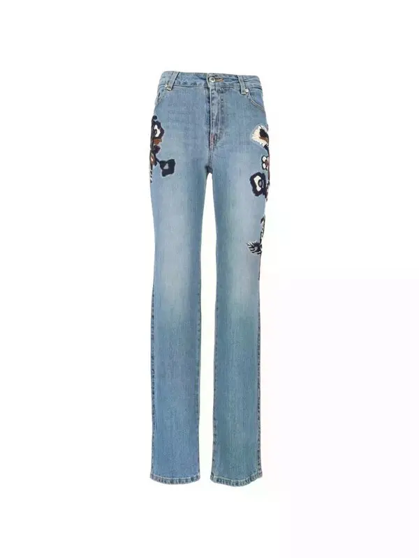 Ermanno Scervino Embroidered Straight-leg Jeans