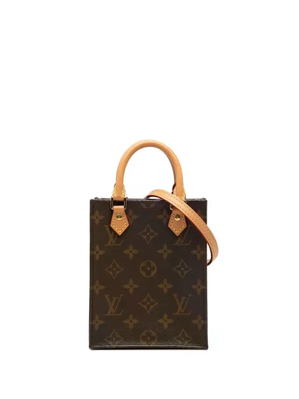 LOUIS VUITTON 2021 Monogram Petit Sac Plat Satchel