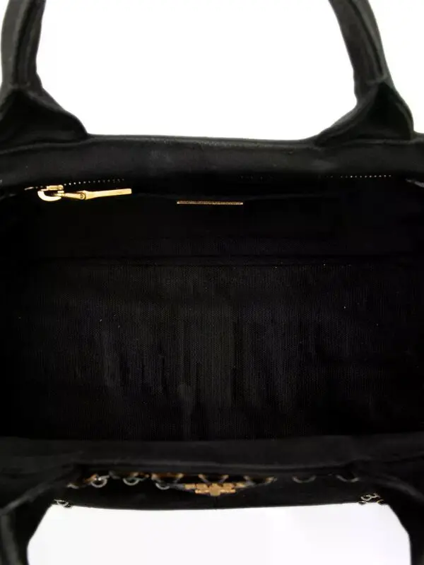 Prada 2013-2026 Canvas Canapa Studded Handbag