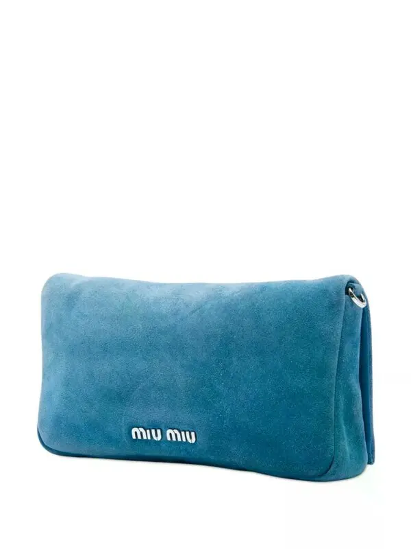 Miu Miu 2010-2026 Suede Crystal Chain Satchel