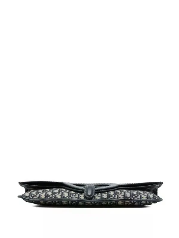 Dior 2020 Oblique Canvas Fold Over Clutch Bag