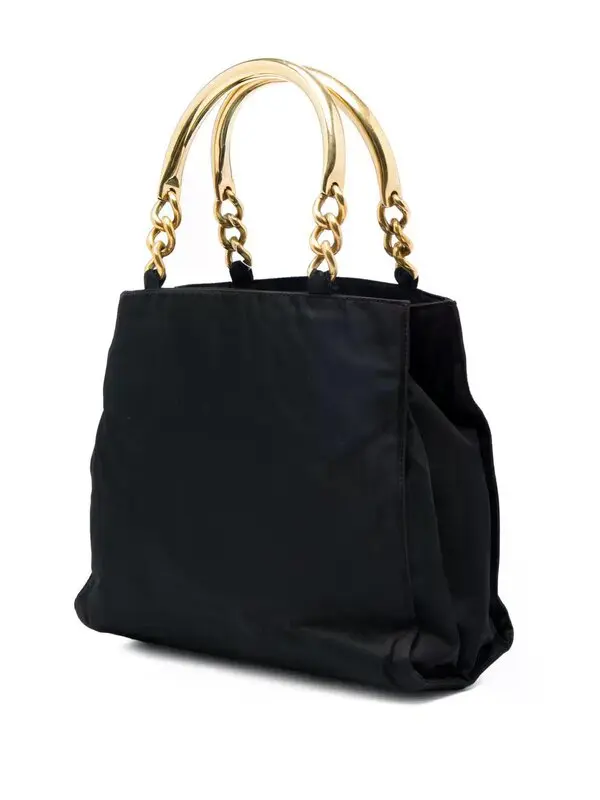 Prada 2013-2026 Tessuto Metal Handle Bag Tote Bag