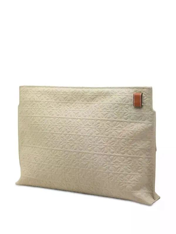 Loewe 2016 Anagram Canvas Repeat T Clutch Bag