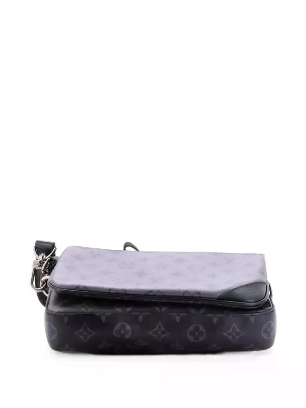 LOUIS VUITTON Trio Messenger Bag Reverse Monogram Eclipse Canvas Crossbody Bag