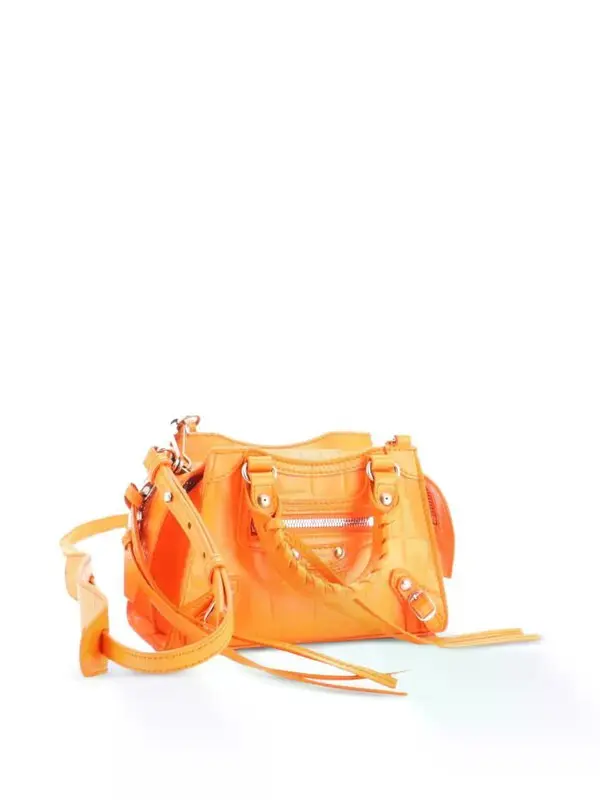 Balenciaga Neo Classic City Bag Crocodile Embossed Leather Nano Crossbody Bag