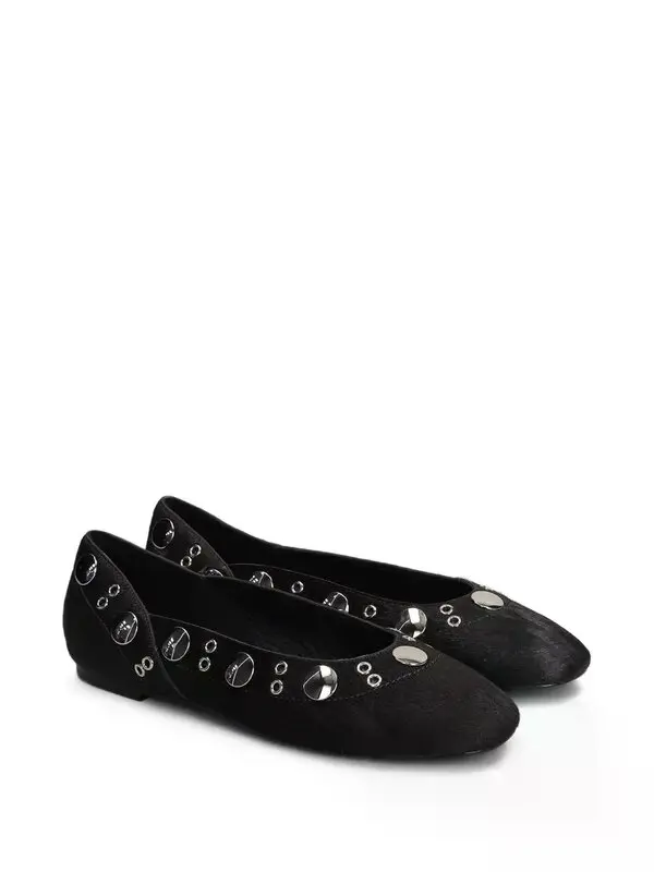 BIBI LOU Mati Ballerinas Stud-embellished Ballet Flats - Black