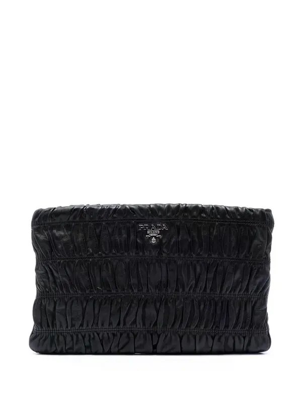 Prada 2010-2026 Nappa Gaufre Clutch Bag