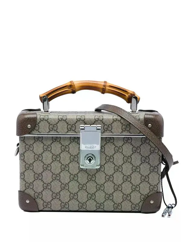 Gucci 2016-2026 Gg Supreme Bamboo Vanity Bag Satchel