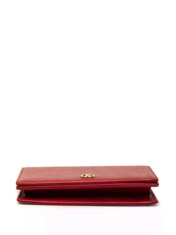 Gucci 2016-2026 Gg Marmont Leather Wallet On Chain Crossbody Bag - Red