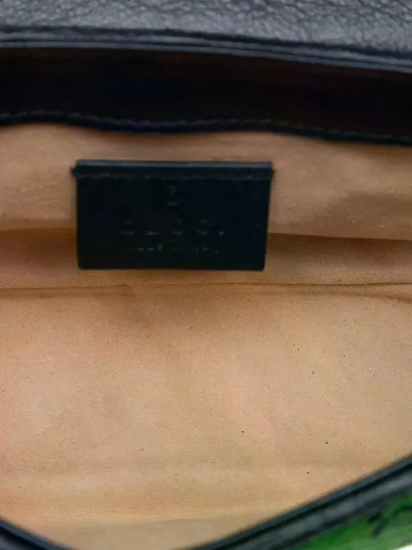 Gucci 2016-2026 Mini Gg Marmont Matelasse Gg Canvas Flap Crossbody Bag - Green