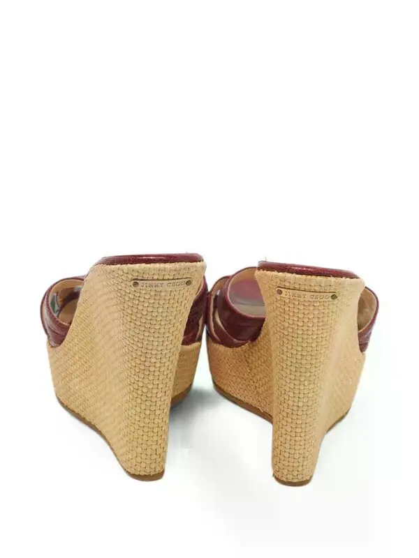 JIMMY CHOO Phyllis Lizard-embossed Wedge Sandals