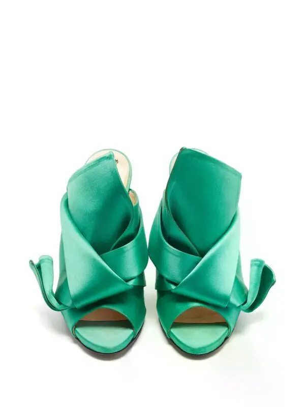 N°21 Knot Heeled Sandals - Green