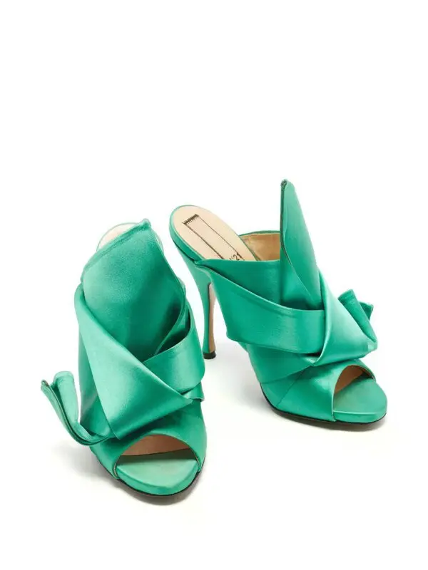 N°21 Knot Heeled Sandals - Green