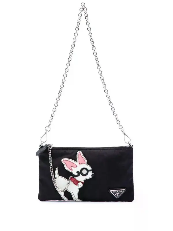 Prada 2000-2013 Tessuto Chihuahua Chain Pouch Shoulder Bag