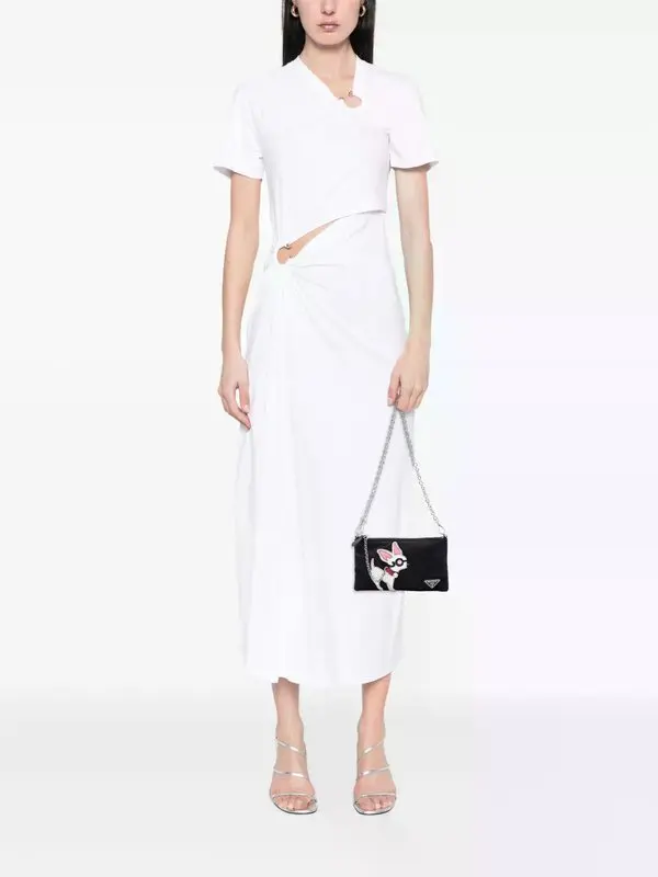 Prada 2000-2013 Tessuto Chihuahua Chain Pouch Shoulder Bag
