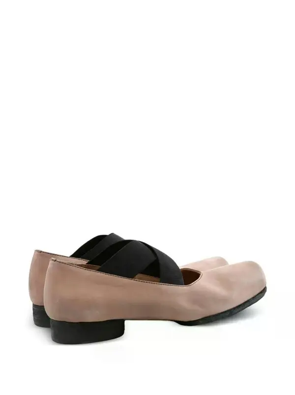 UMA WANG Crossover-strap Squared-toe Ballet Flats - Pink