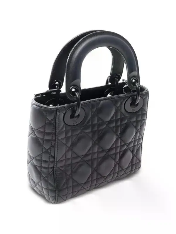 Dior 2010s Lady Cannage Mini Bag - Black