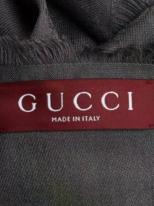Gucci Gg Monogram Jacquard Scarf - Grey