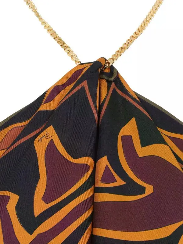 Emilio Pucci Abstract-print Chain-strap Top
