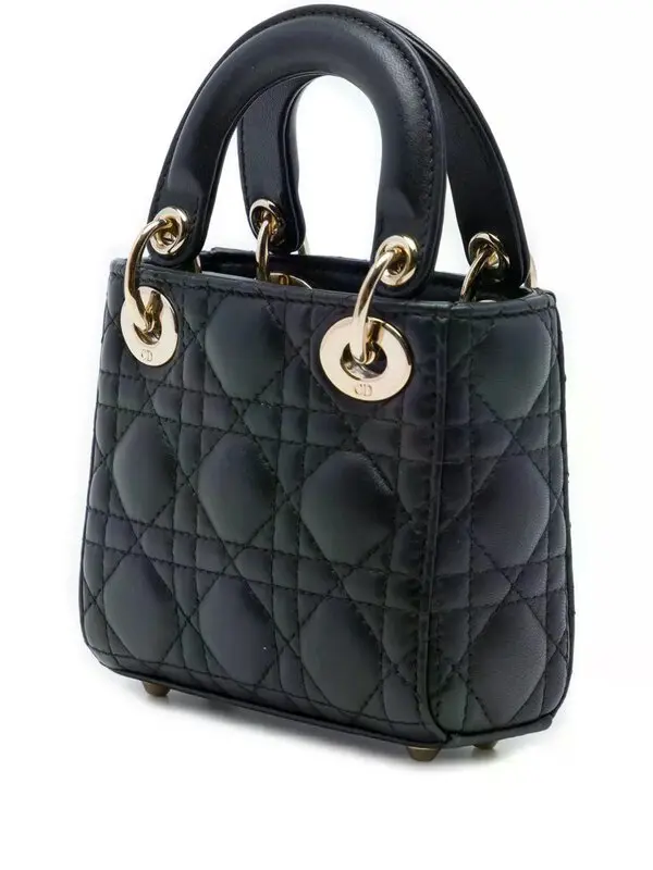 Dior 2022 Micro Lambskin Cannage Lady Satchel