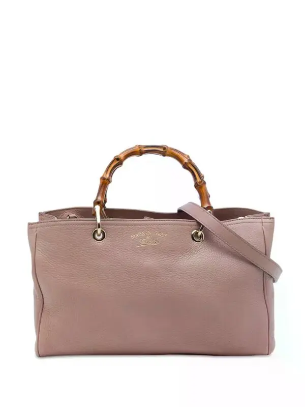 Gucci 2016-2026 Medium Calfskin Bamboo Shopper Satchel