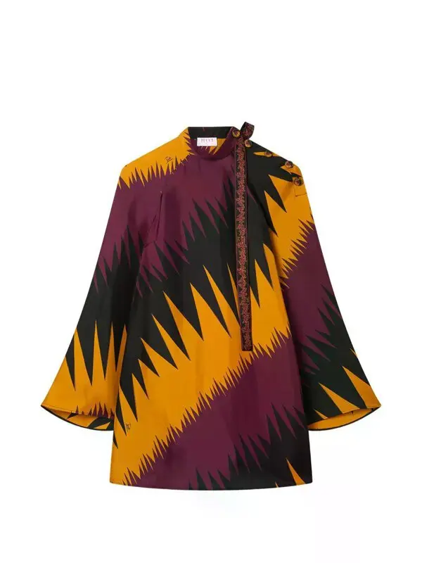 Emilio Pucci Drago Print Silk Dress - Orange