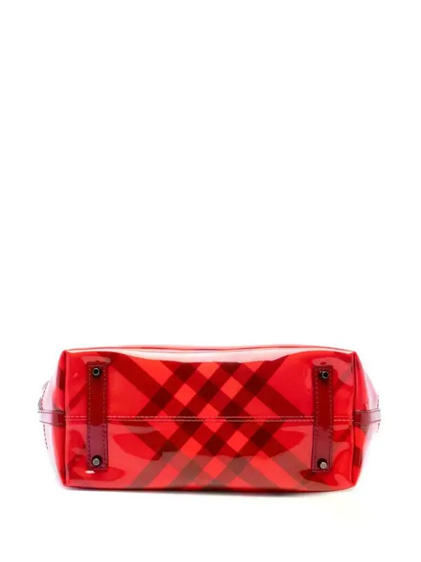 Burberry 2000-2017 Vinyl Trimmed Supernova Check Coated Canvas Tote Bag