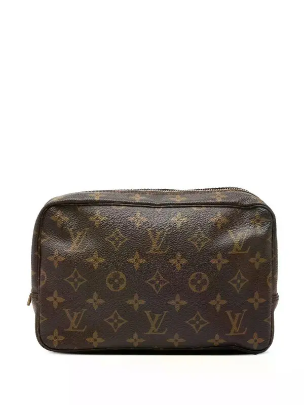 LOUIS VUITTON 1987 Monogram Trousse Toilette 23 Clutch Bag - Brown