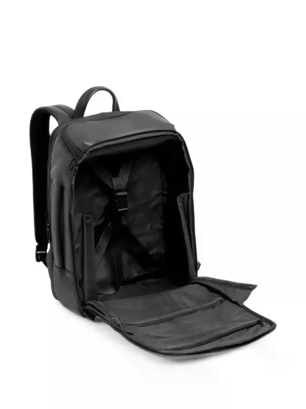 PIQUADRO Logo-embossed Leather Backpack