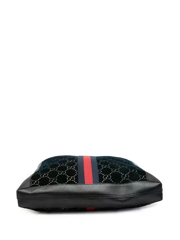 Gucci 2016-2026 Large Gg Velvet Web Ophidia Tote Bag