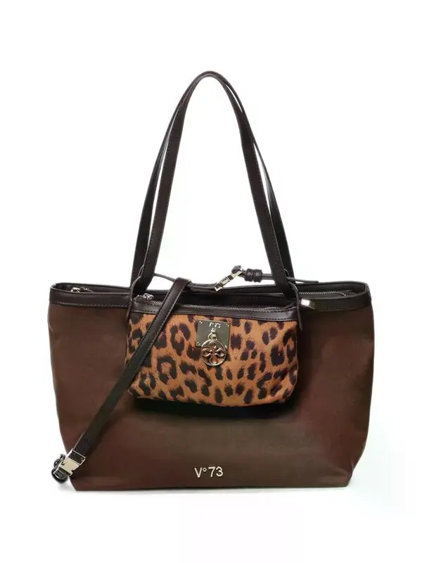 V°73 Leopard-print Pouch Tote Bag