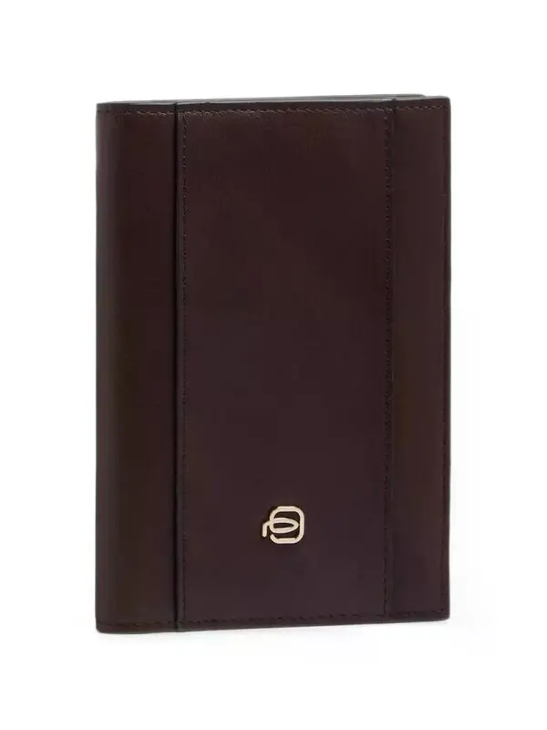 PIQUADRO Logo-plaque Leather Passport Holder