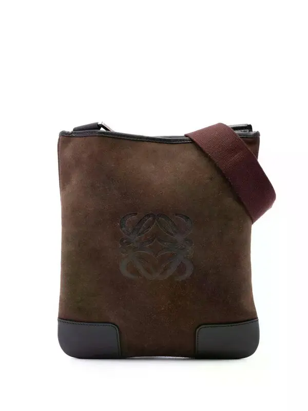 Loewe 2005 Suede Anagram Crossbody Bag