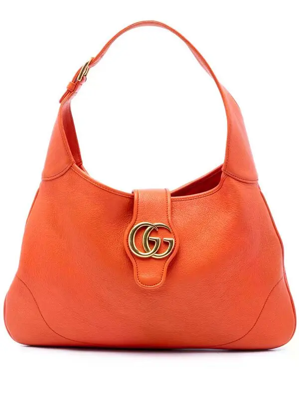 Gucci 2016-2026 Medium Calfskin Aphrodite Crossbody Bag - Orange