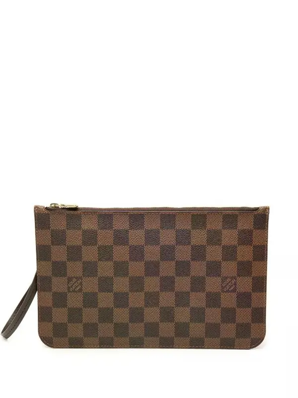 LOUIS VUITTON 2014 Damier Ebene Neverfull Mm Pouch