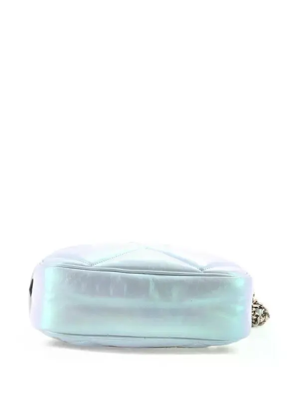 Gucci Gg Marmont Chevron Iridescent Leather Small Shoulder Bag